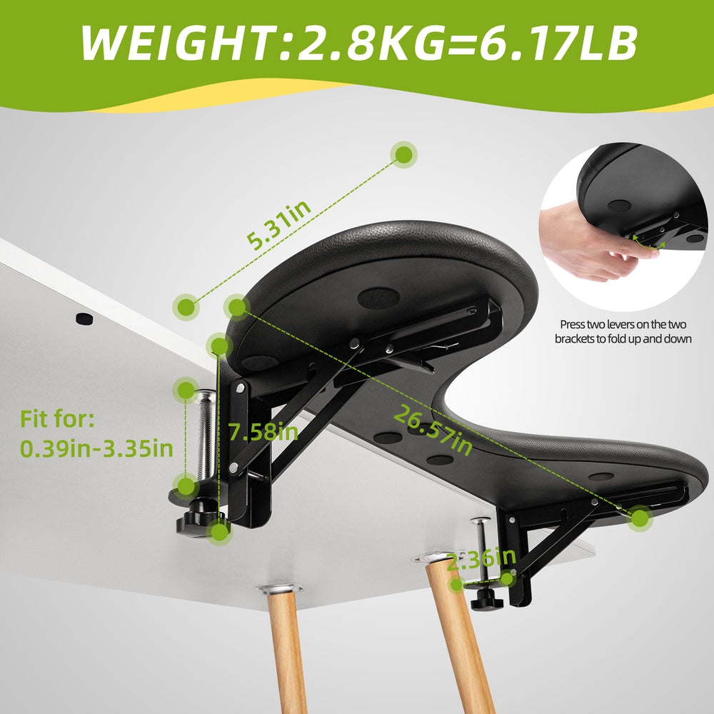 Foldable Desk Extender Tray, Giecy Arm Rest for Desk, Ergonomic Forear